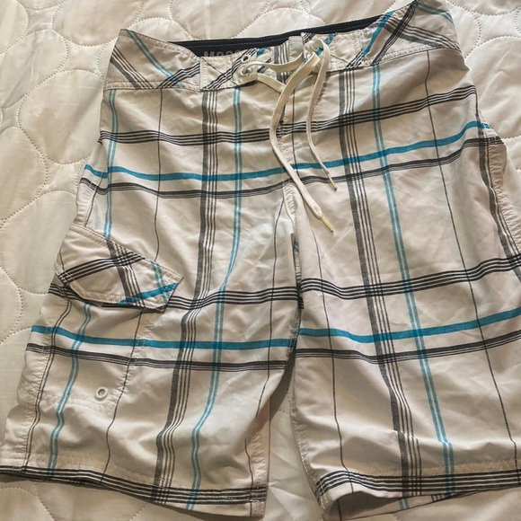 Mossimo Supply Co. | Swim | Mens Mossimo Blue White Gray Stripe Swim ...